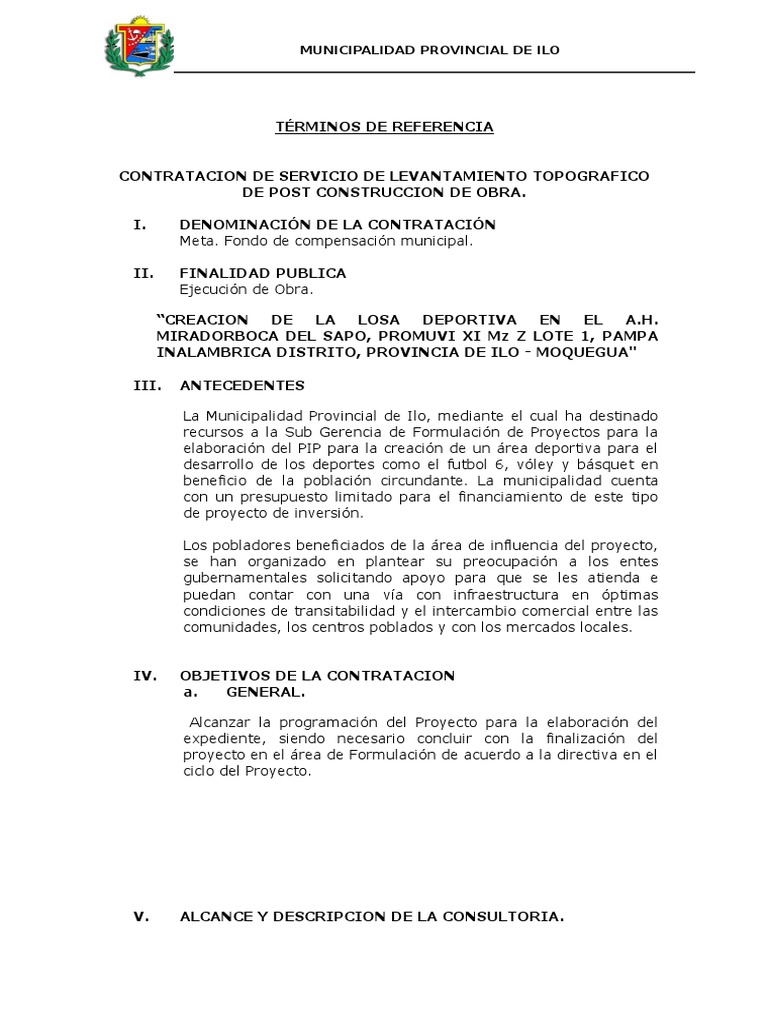 Informe de Levantamiento de Observaciones | Descargar gratis PDF | Topografía | Presupuesto