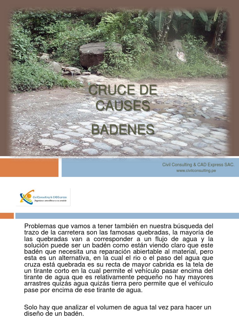 Diseño y Tipos de Badenes en Carreteras | PDF