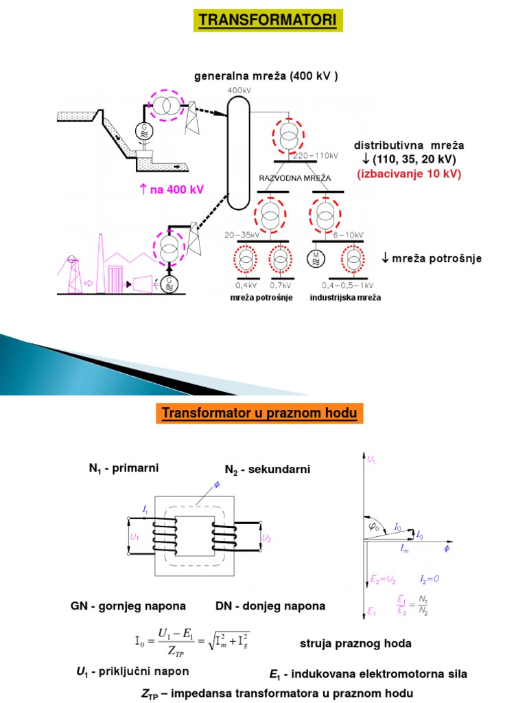 Transformatori u Industrijskoj Mreži | PDF