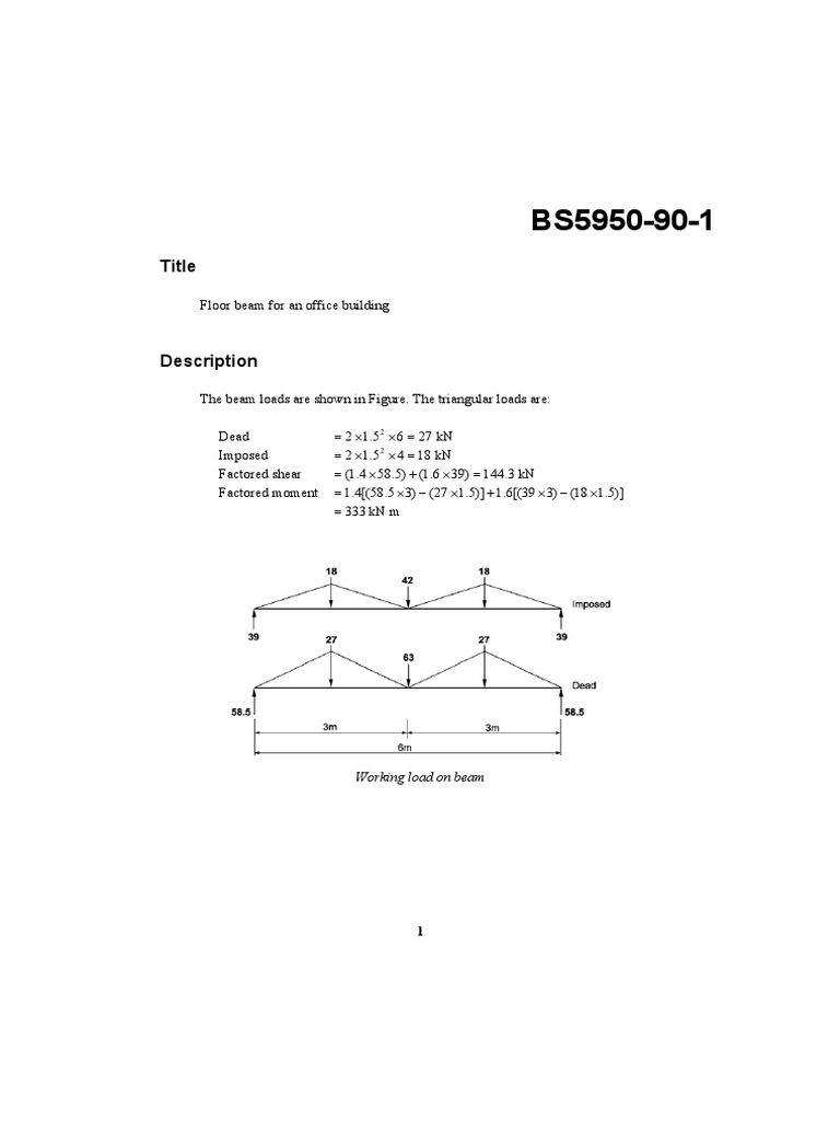 BS5950 90 | PDF | Beam (Structure) | Bending