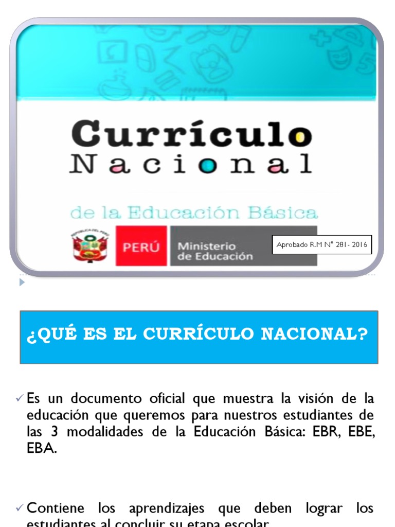 Un análisis del Currículo Nacional Peruano: Sus objetivos, estructura y ...
