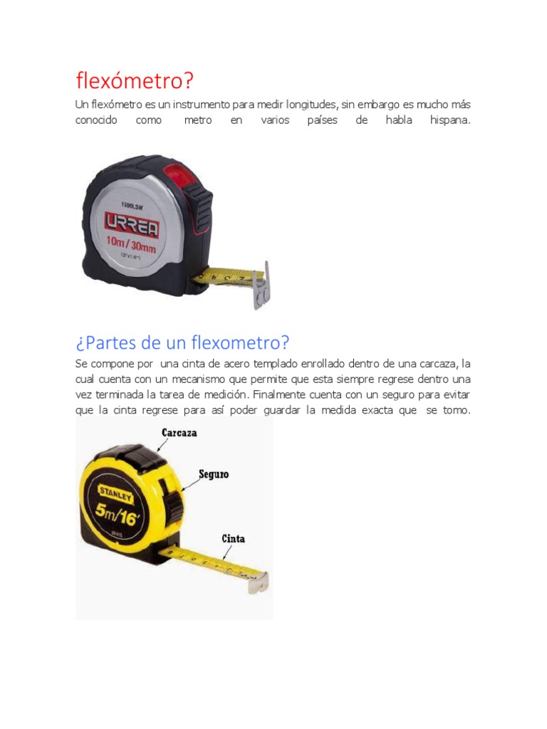Partes y funcionamiento del flexómetro | PDF