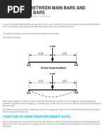 Main vs. Distribution Bars in Slabs | PDF | Bending | Stress (Mechanics)