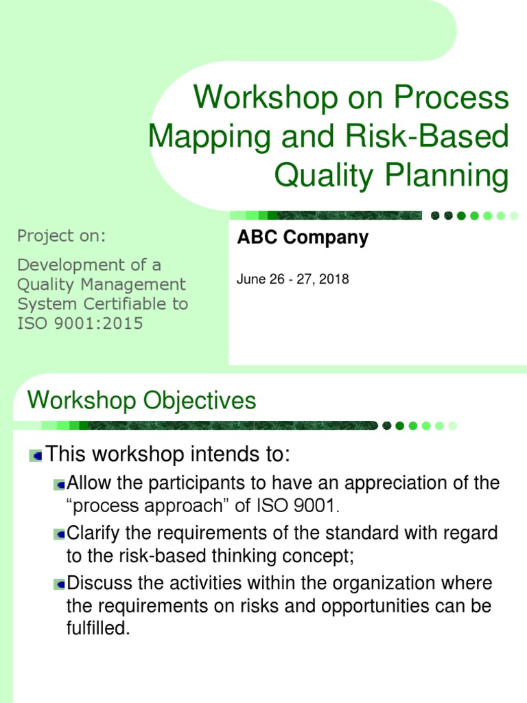 ABC Process Mapping and RBT Quality Planning | PDF | Iso 9000 | Quality ...