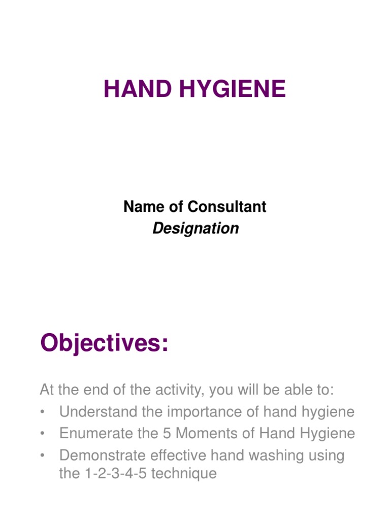 Hand Hygiene MACC 20160721 | PDF | Hand Washing | Hygiene