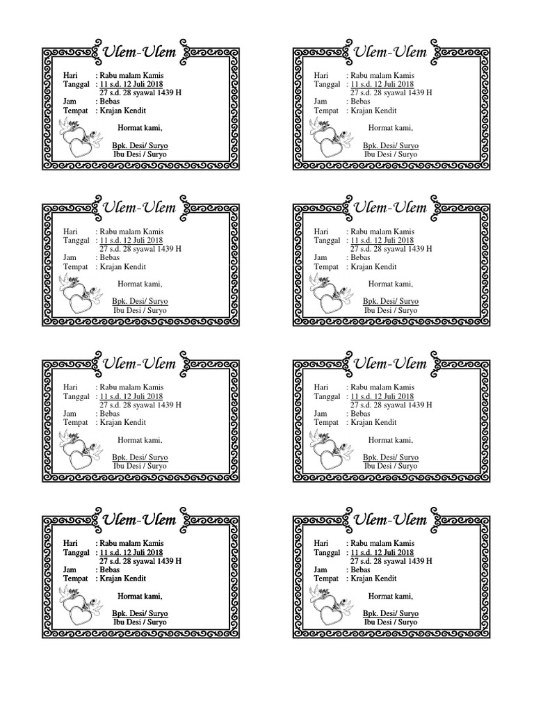 Contoh Ulem-Ulem Pernikahan Jawa | PDF | Seni & Disiplin Bahasa