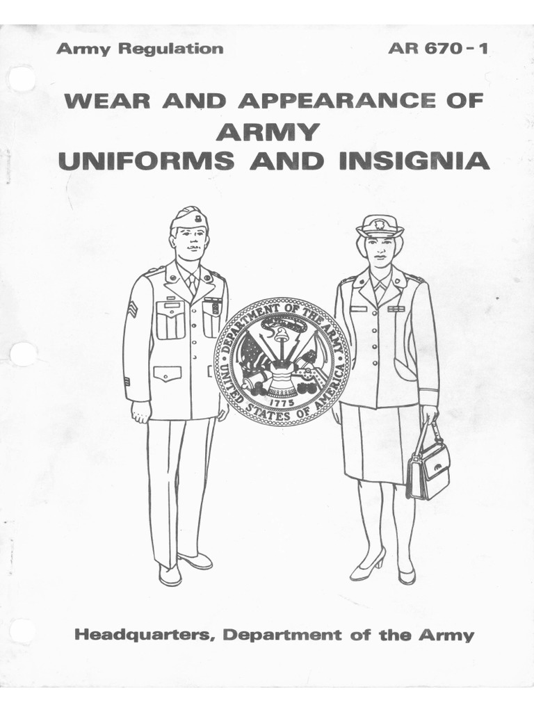 Wear and Appearance of Army Uniforms and Insignia | PDF