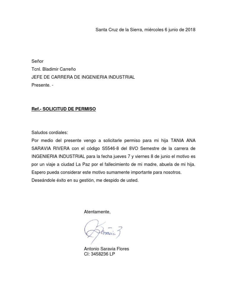 Carta de Solicitud Emi | PDF