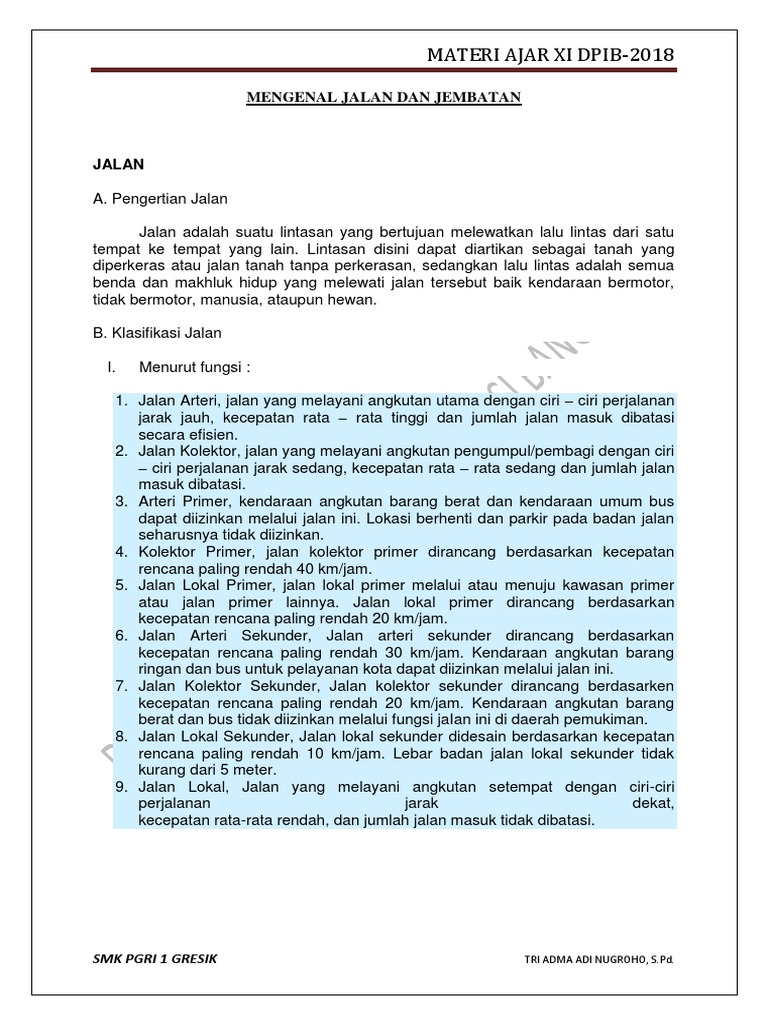 Struktur dan Komponen Utama Jalan dan Jembatan | PDF