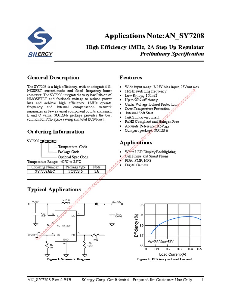 Sy7208abc C80514 | PDF | Capacitor | Inductor