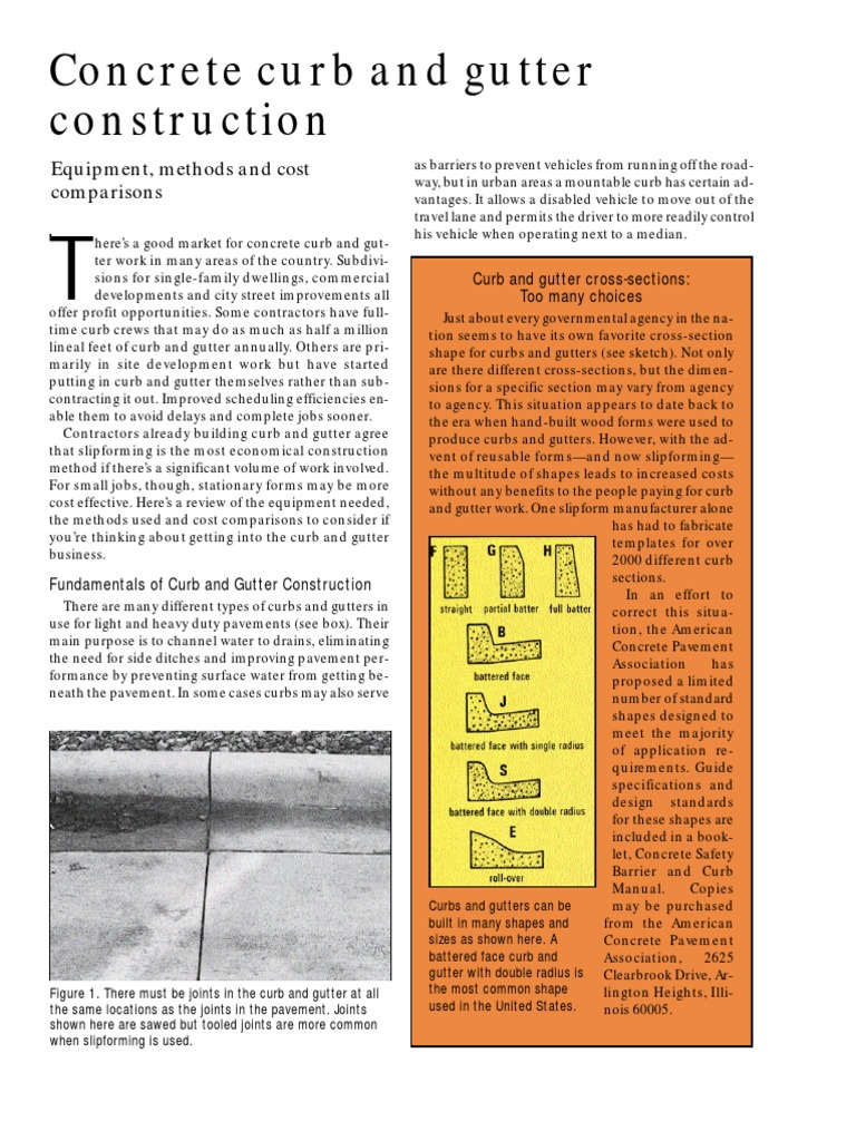 Concrete Construction Article PDF - Concrete Curb and Gutter ...