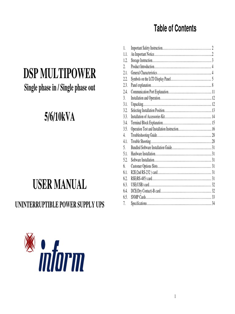 DSP M Power User Manual | PDF | Mains Electricity | Alternating Current
