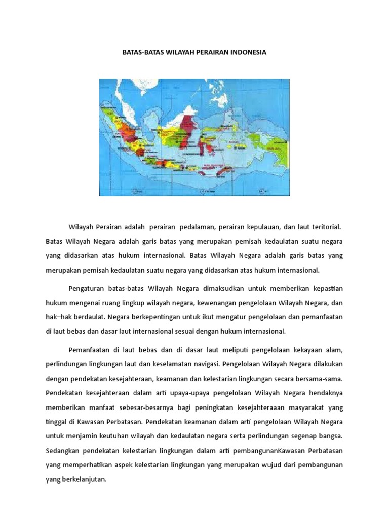 Batas-Batas Wilayah Perairan Indonesia | PDF