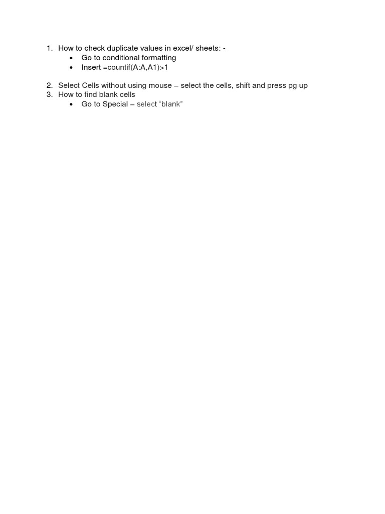 countif-a-a-a1-1-select-cells-without-using-mouse-select-the-cells