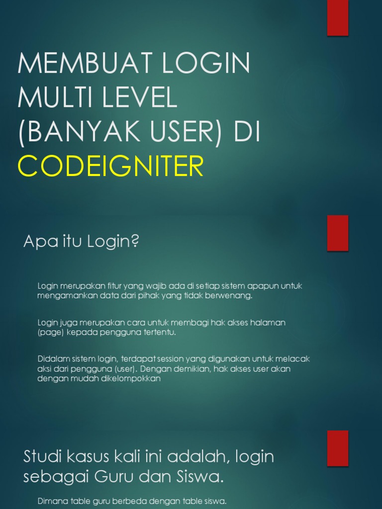 Membuat Login Multi Level Codeigniter | PDF | Karier & Perkembangan ...