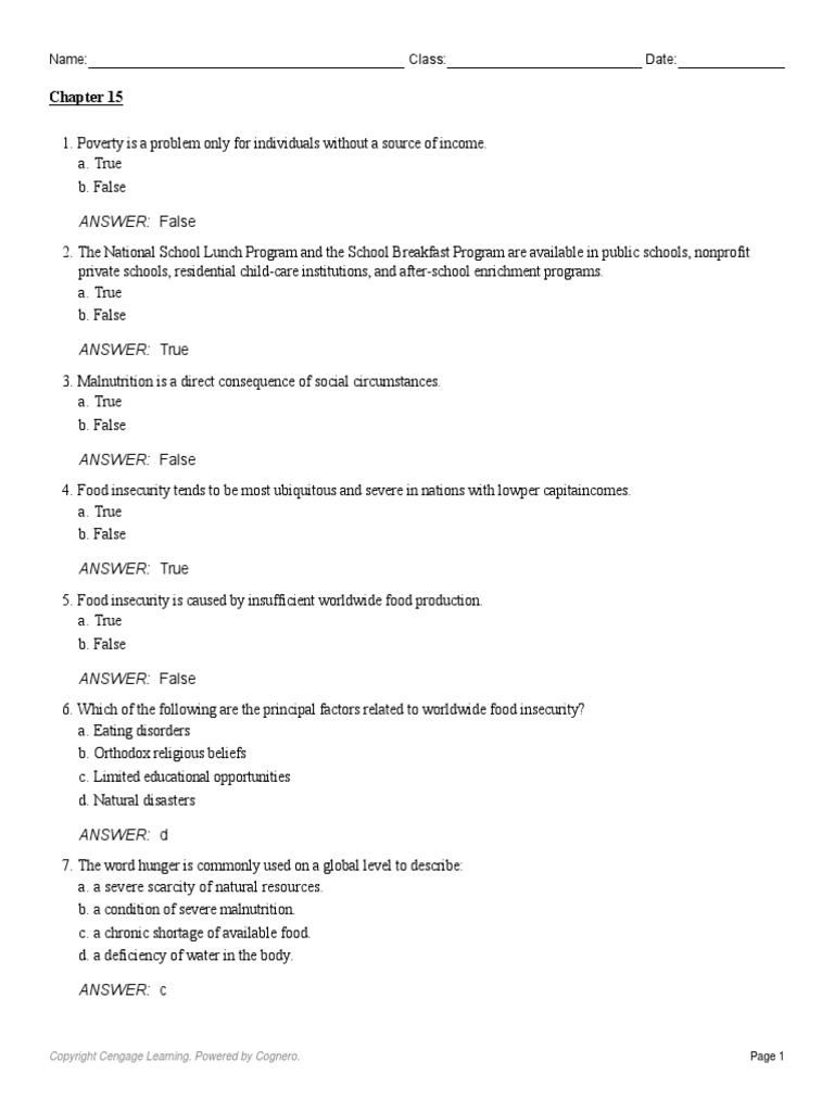 Chapter 15 Nutrition | PDF | Food Security | Wic