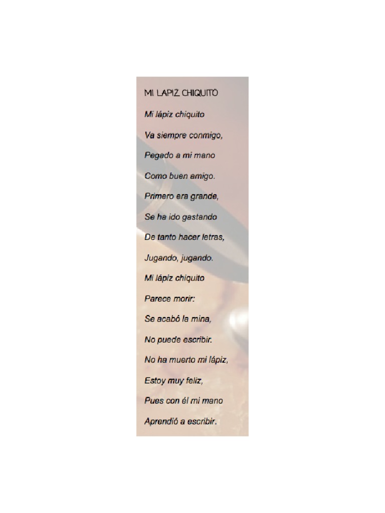 Mi Lapiz - Chiquitito | PDF
