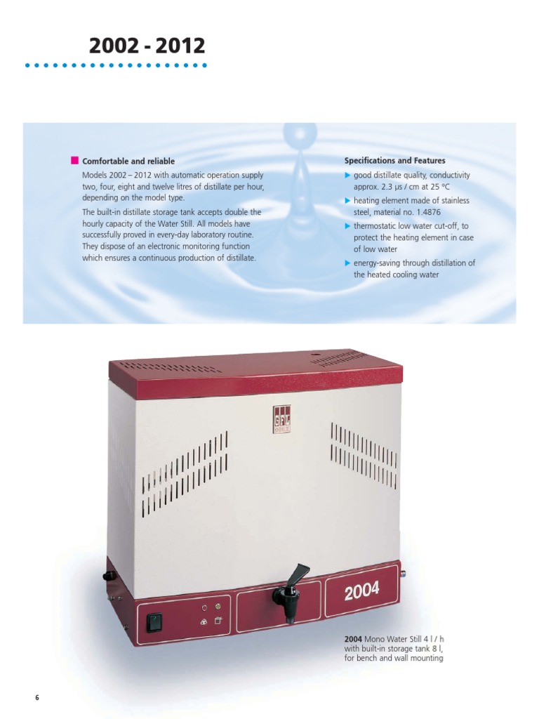 GFL-Water Destilasi 2004 | PDF | Distillation | Water