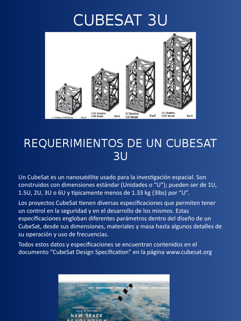 Cubesat 3u | PDF | Aluminio | Nasa
