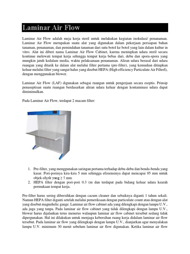 Laminar Air Flow | PDF