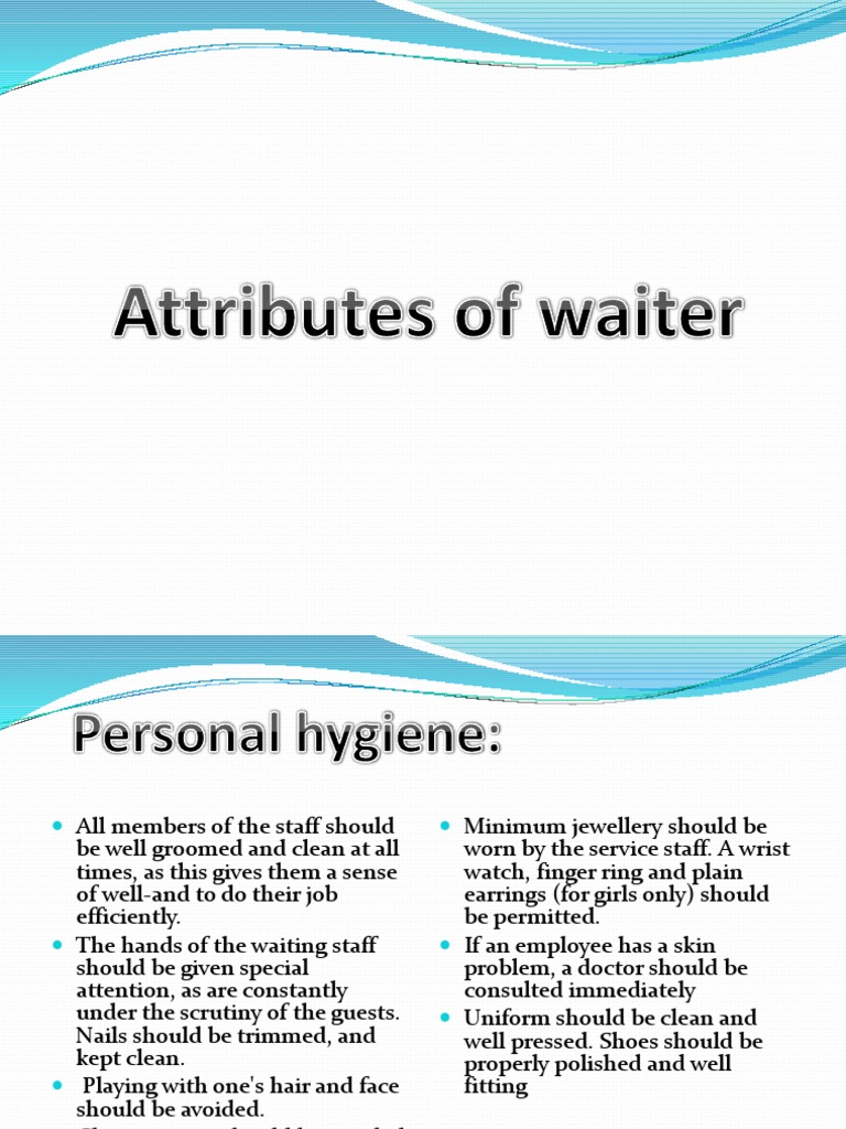 Essential Qualities of a Good Waiter | PDF | Waiting Staff
