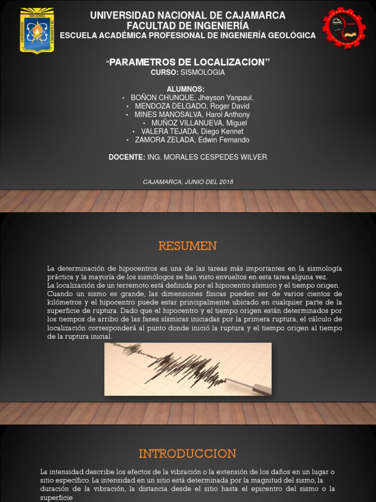 Parámetros de Localización de Un Sismo | PDF | Temblores | Olas