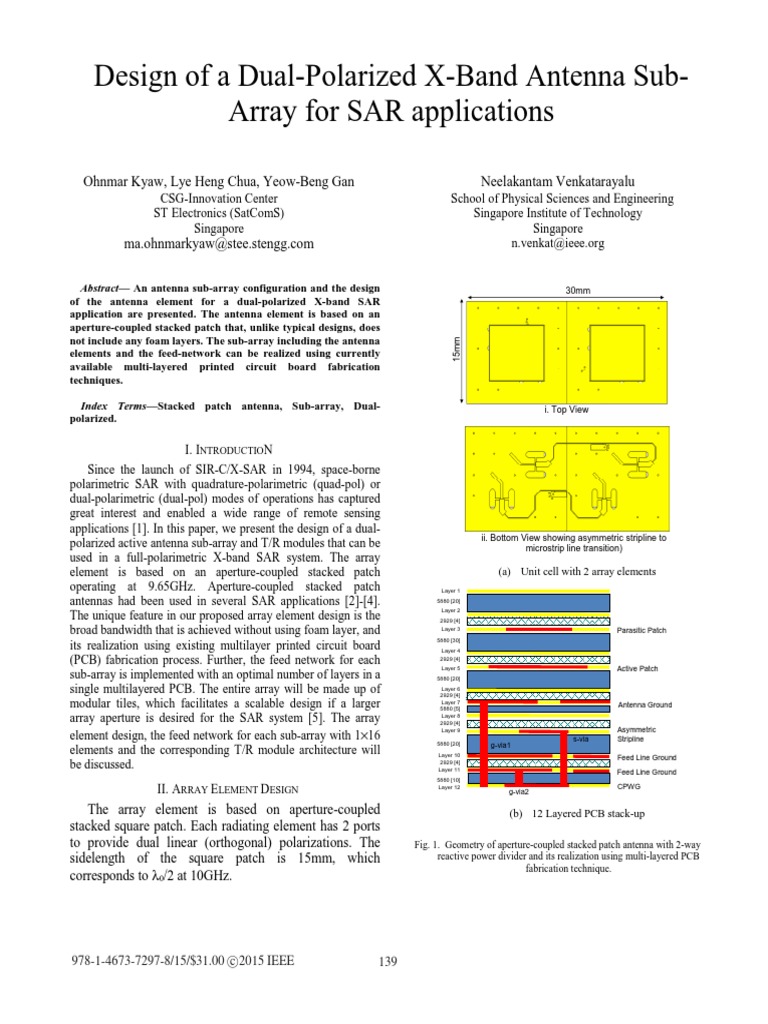 Design of A Dual-Polarized X-Band Antenna Sub-Array For SAR ...