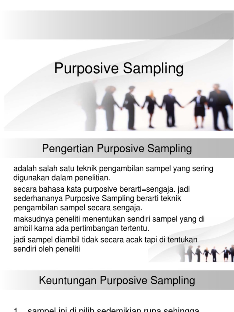 6.purposive Sampling | PDF | Sains & Matematika