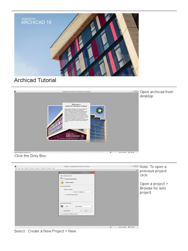 Archicad Tutorial 2dbu9px PDF | PDF | Wall | Door