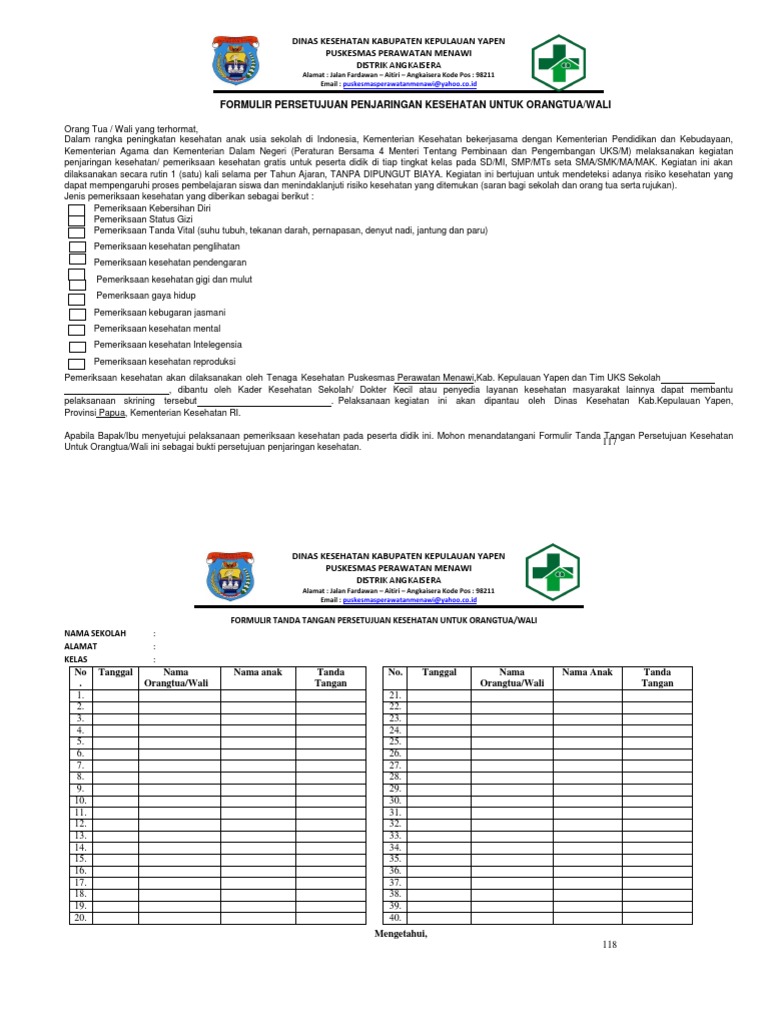 Formulir PKPR | PDF
