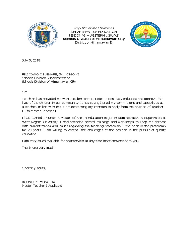 Application Letter | PDF | Further Education