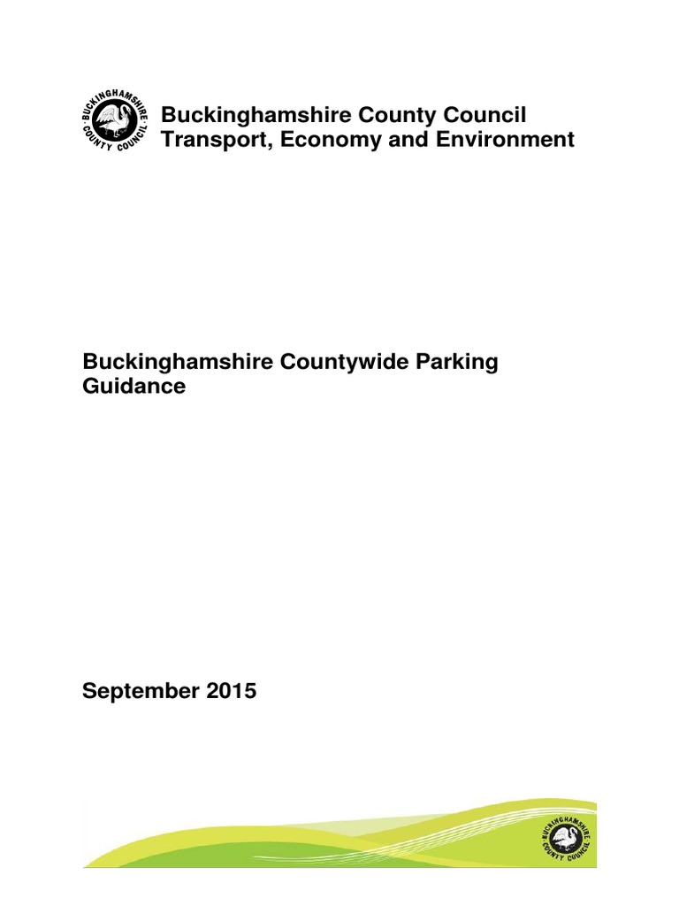 Parking Guidance September 2015 | PDF | Parking | Zoning