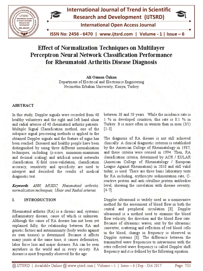 Effect of Normalization Techniques On Multilayer Perceptron Neural ... Effect of Normalization Techniques On Multilayer Perceptron Neural ...