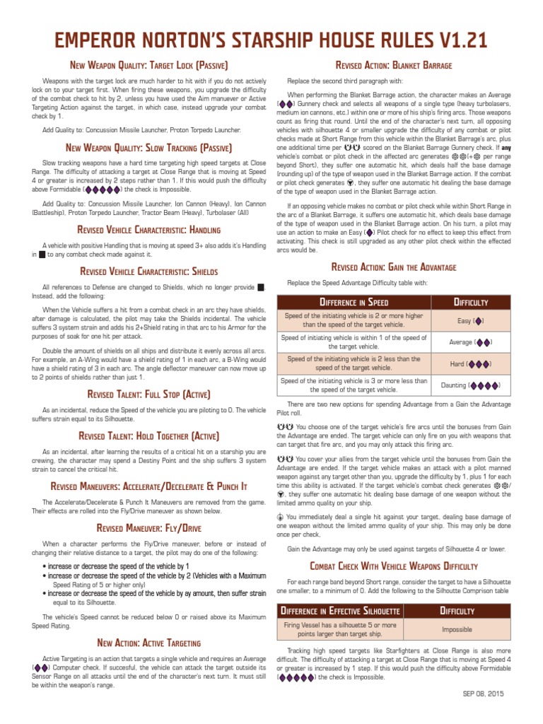 Starship Combat Rules FFG Star Wars | PDF | Naval Artillery | Vehicles