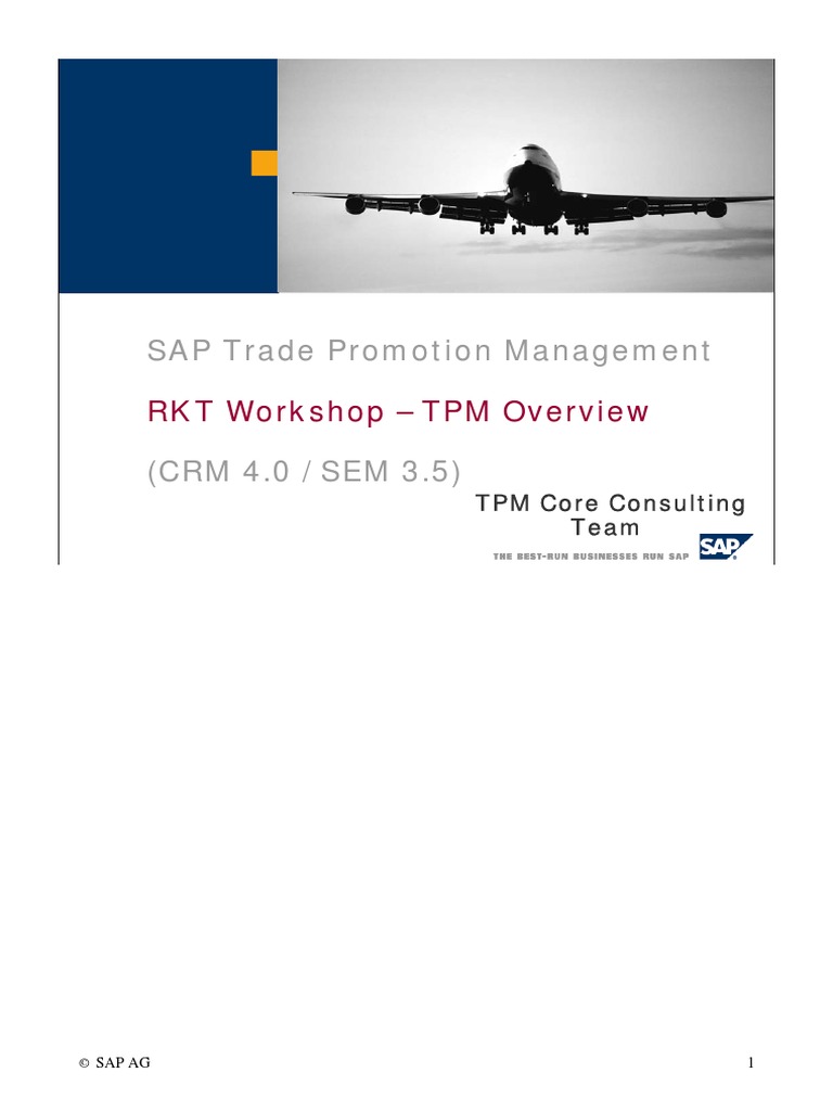 SAP Trade Promotion Management: RKT Workshop - TPM Overview | PDF ...