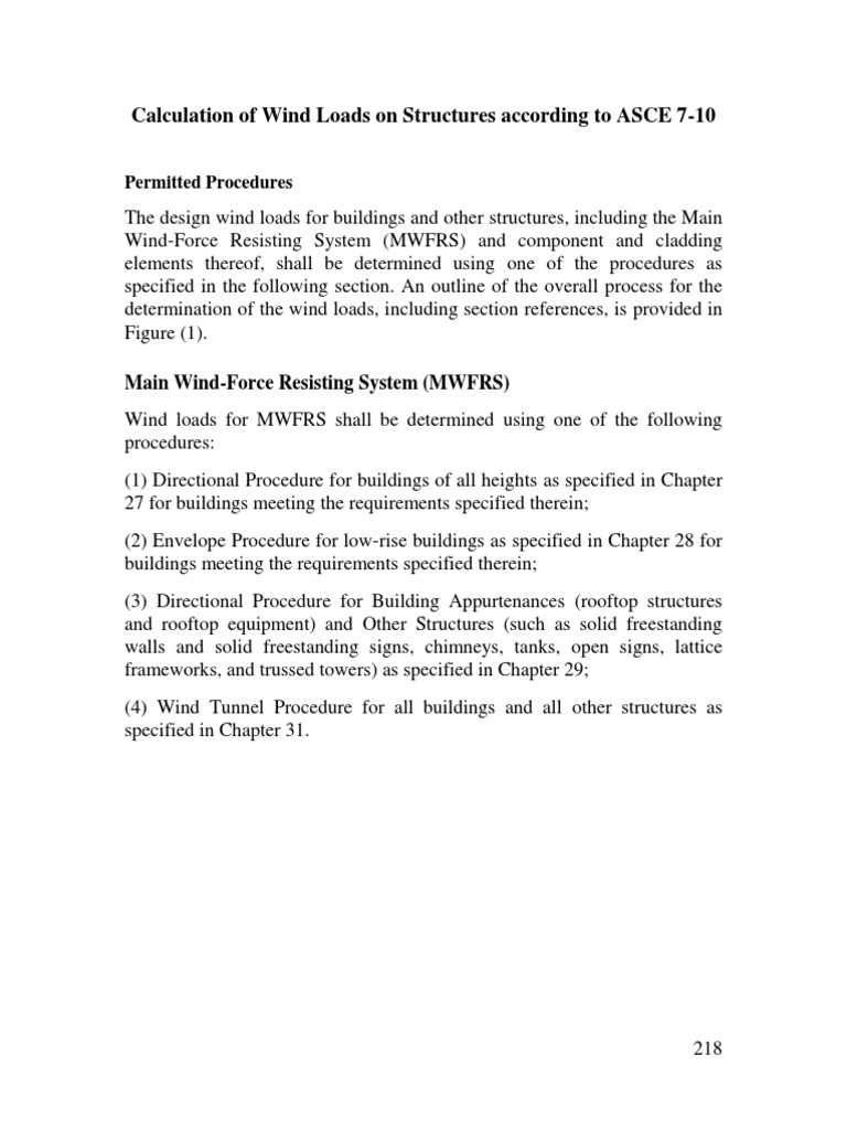 Calculation of Wind Loads On Structures According To ASCE 7-10 | PDF ...
