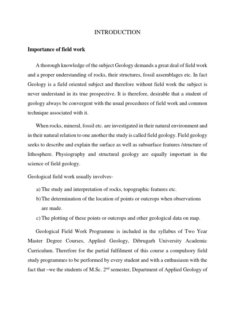 Importance of Field Work | PDF | Sandstone | Geology