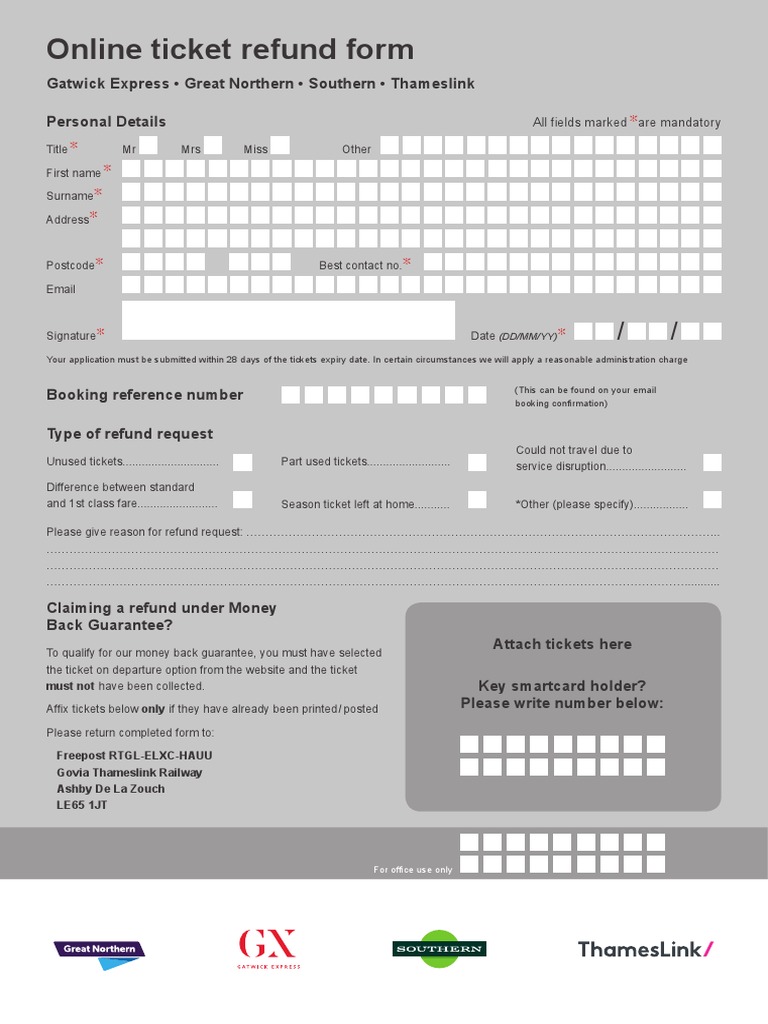 Online Ticket Refund Form | PDF | Business