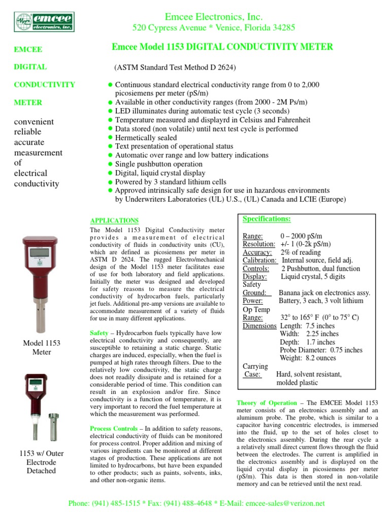 1153 Data Sheet - Emcee | PDF | Electrical Resistivity And Conductivity ...