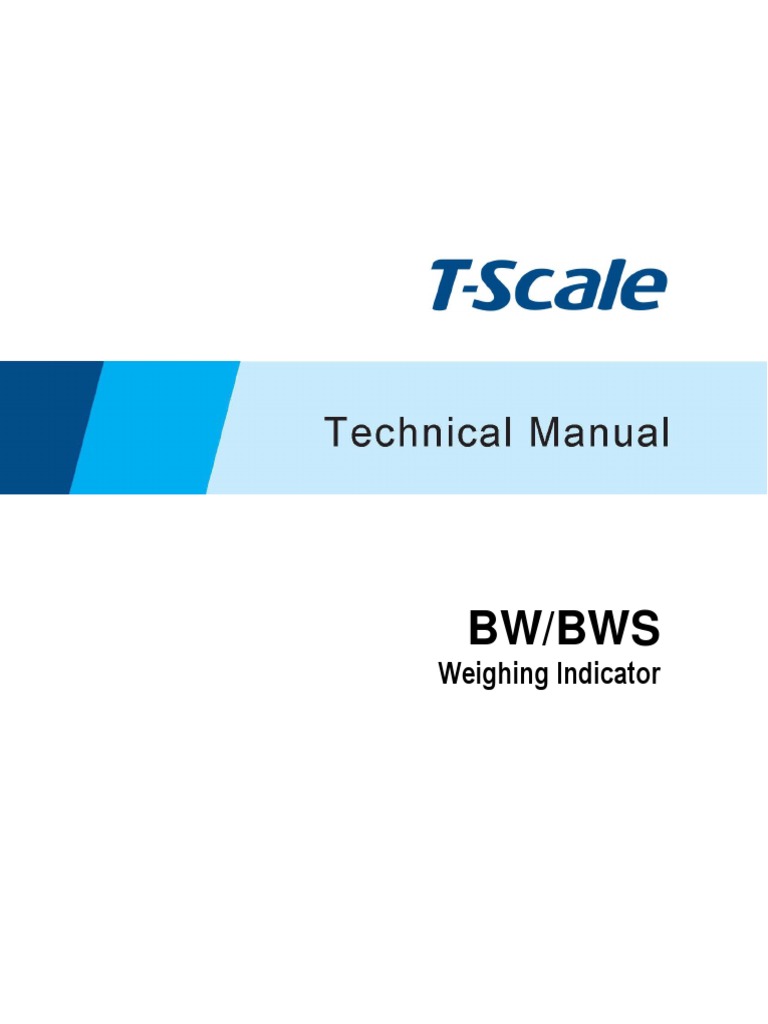 Manual de Balanzas Tscale BW | PDF | Analog To Digital Converter | Weight