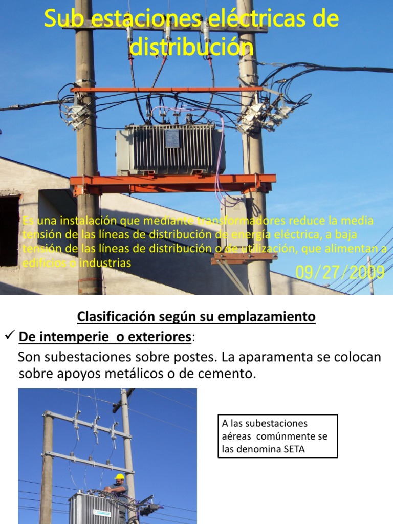 Clasificación y tipos de subestaciones eléctricas de distribución | PDF | Subestacion electrica ...