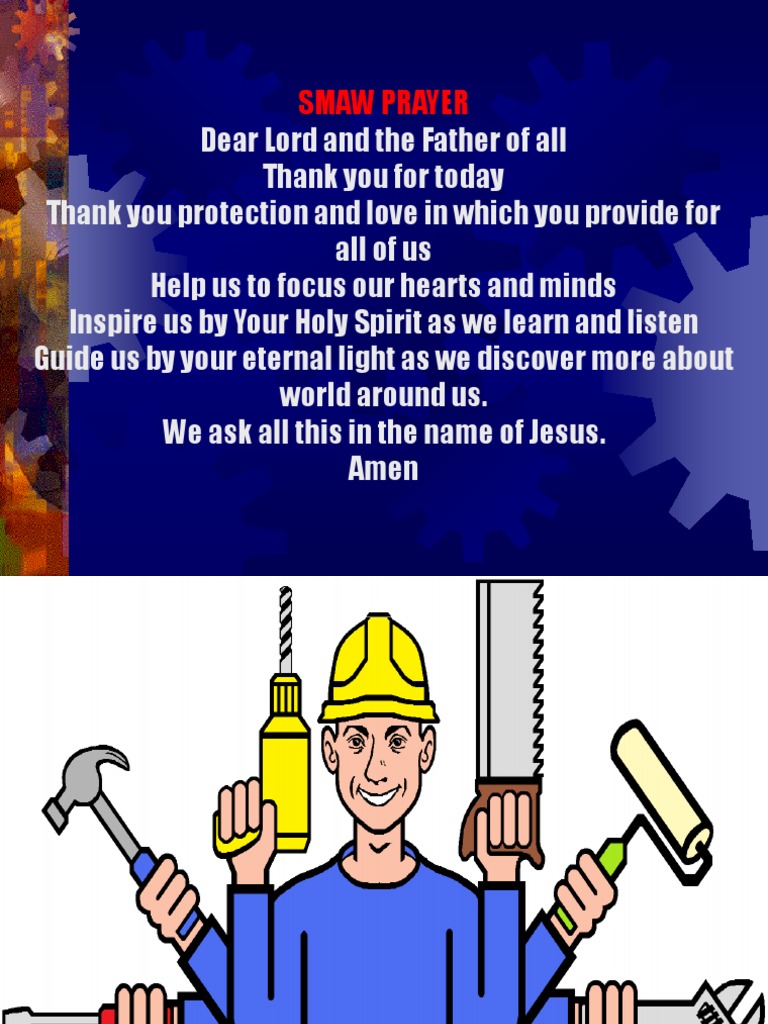 SMAW Prayer and Welding Tools | PDF | Welding | Construction