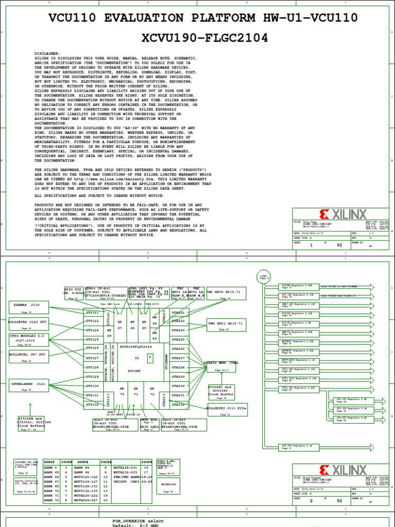VCU110 Evaluation Platform Documentation | PDF | Digital Electronics ...