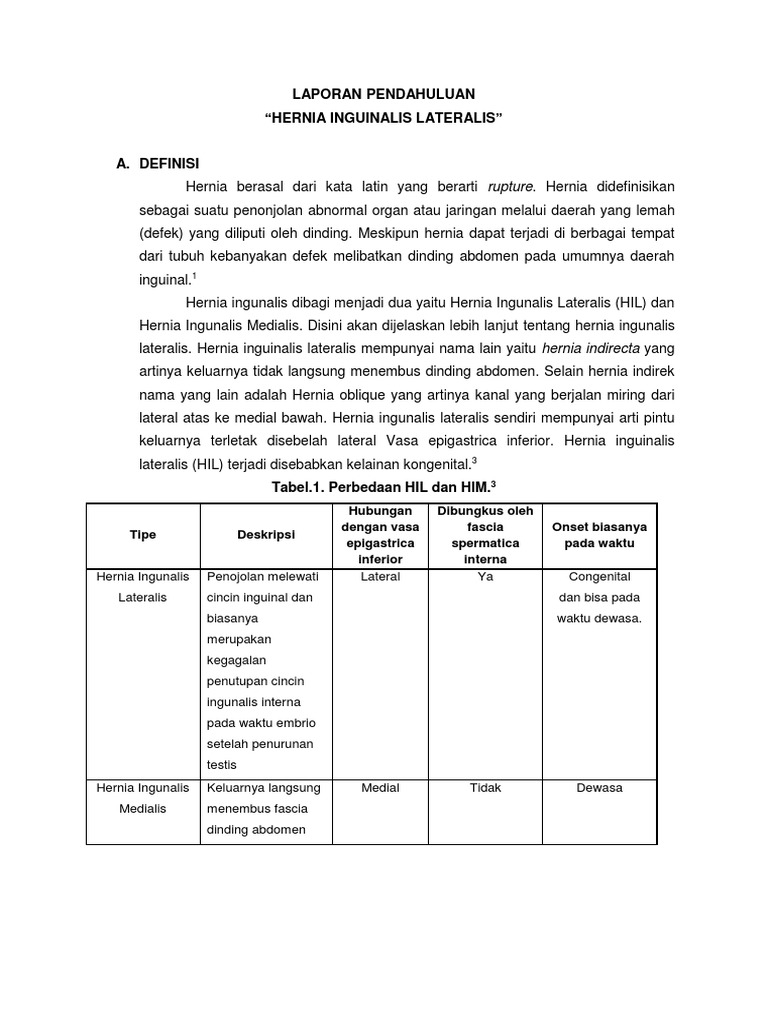 LP Hernia Inguinalis Lateralis | PDF