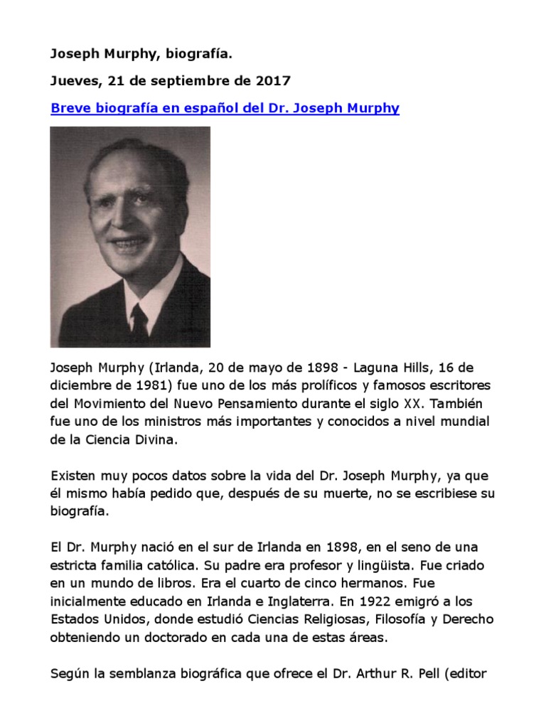 Joseph Murphy | PDF | Educación religiosa | Religión y creencia