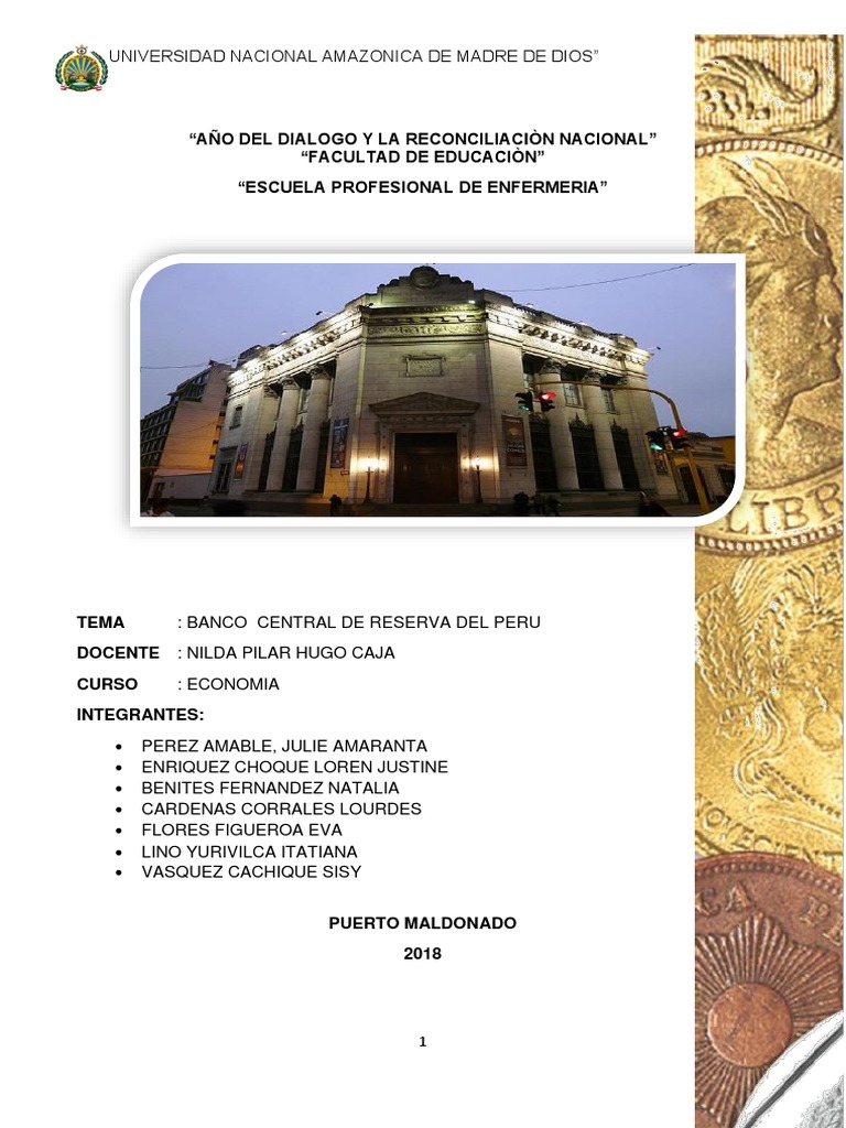 Historia y Funciones del BCRP | PDF | Finanzas (general)