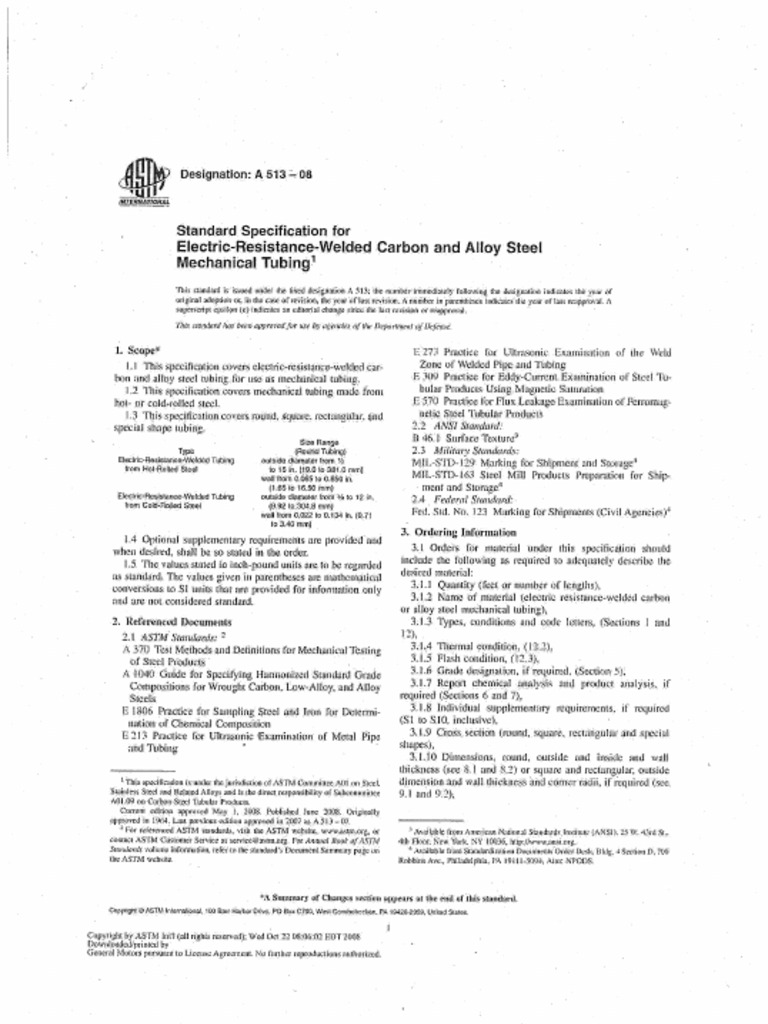 Astm A513 PDF | PDF