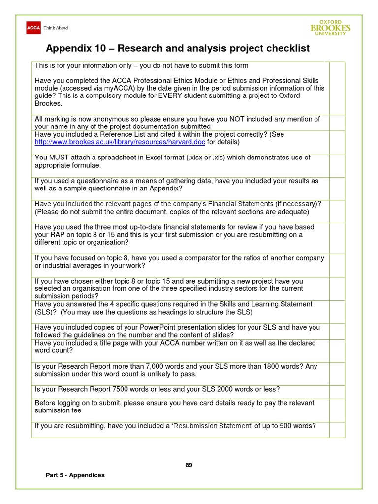 RAP Checklist 2018 19 | PDF | Microsoft Excel | Business