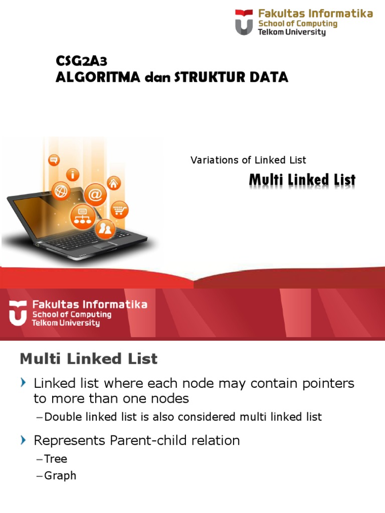 07 - Linked List Variation - Multi Linked List | Download Free PDF | Pointer (Computer ...