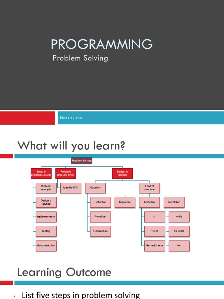 8.2 Problem Solving (Control Structure) | PDF | Control Flow | Algorithms